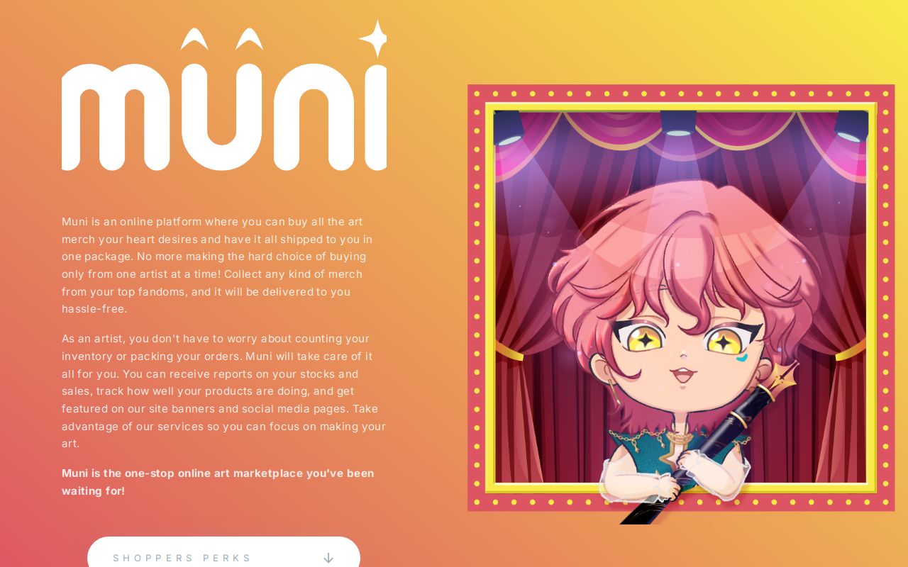 Muni: Art Merch Directly to Your Doorstep